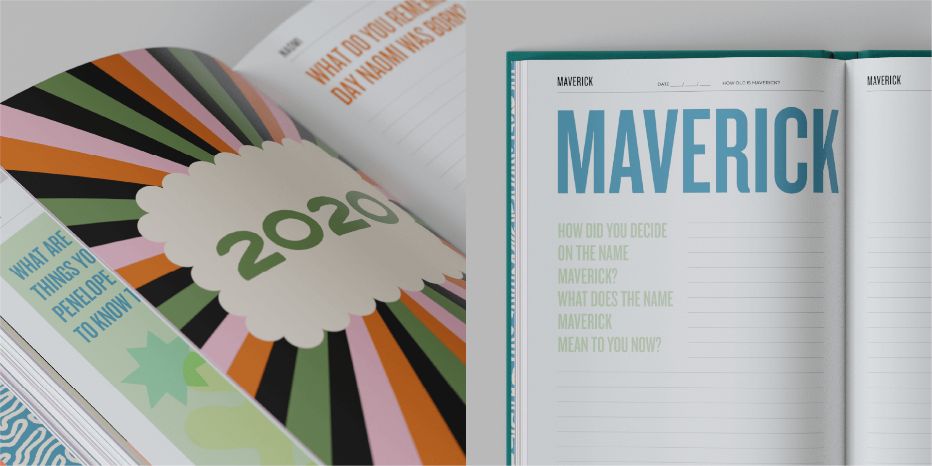 Blue Shapes - Personalized prompted journals for recording and creatin ...