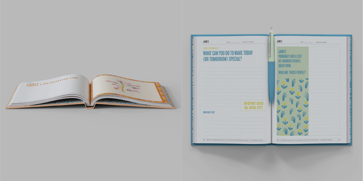 Blue Shapes - Personalized prompted journals for recording and creatin ...